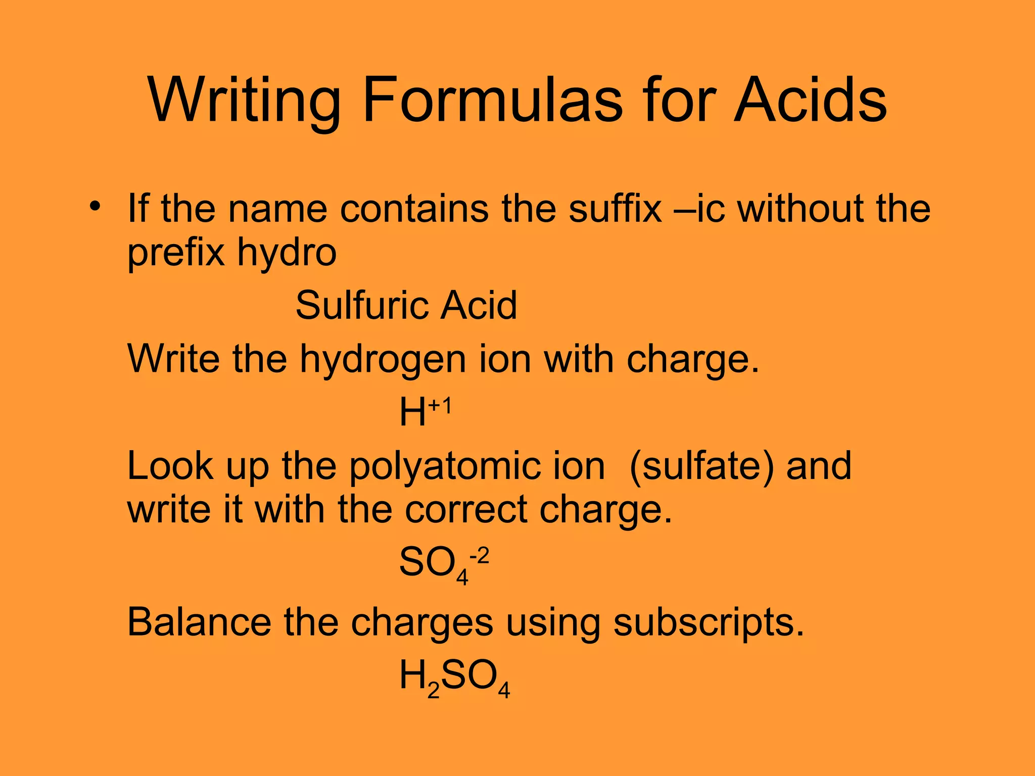 Chemical Names and Formulas | PPT