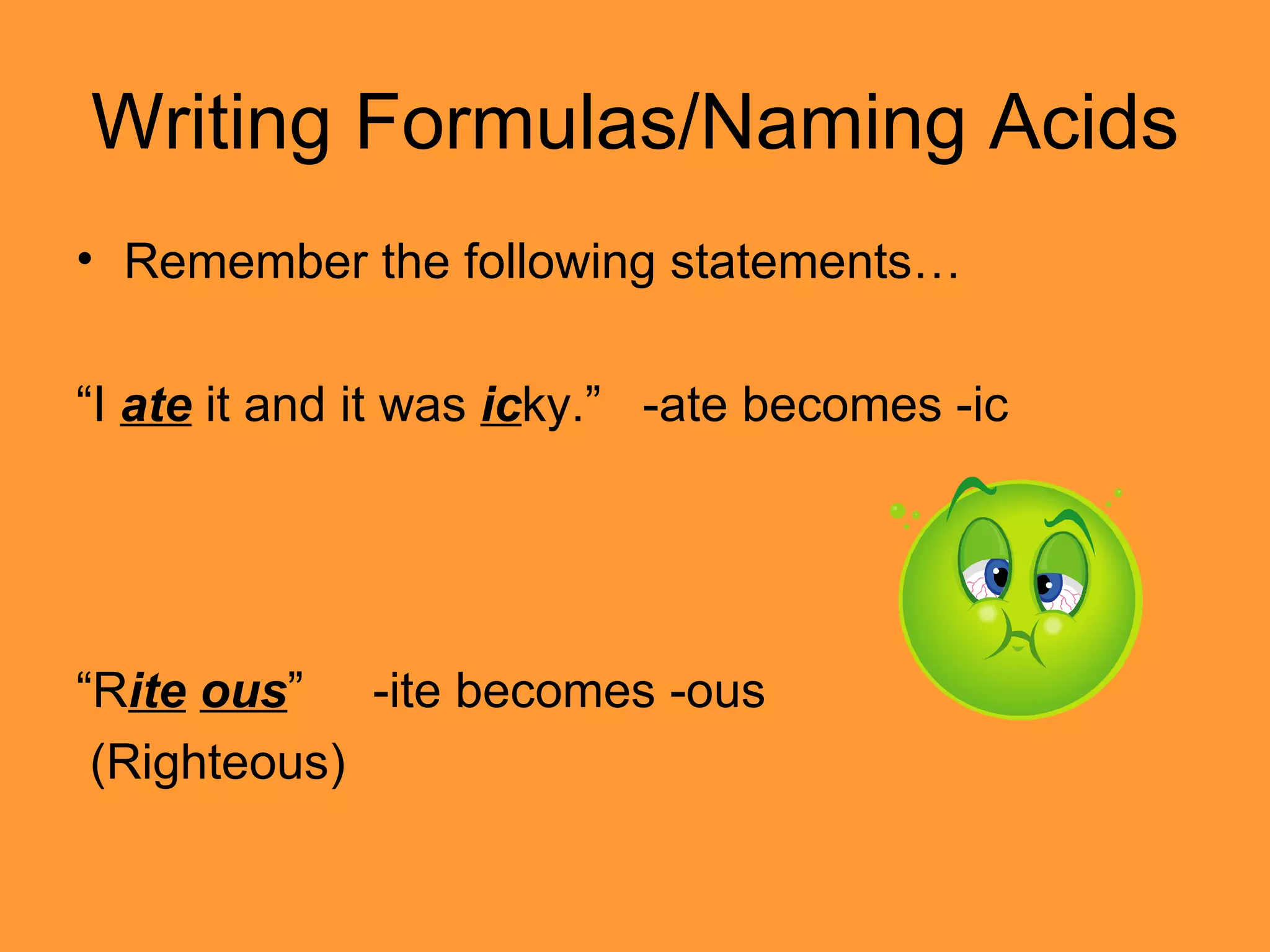 Chemical Names and Formulas | PPT