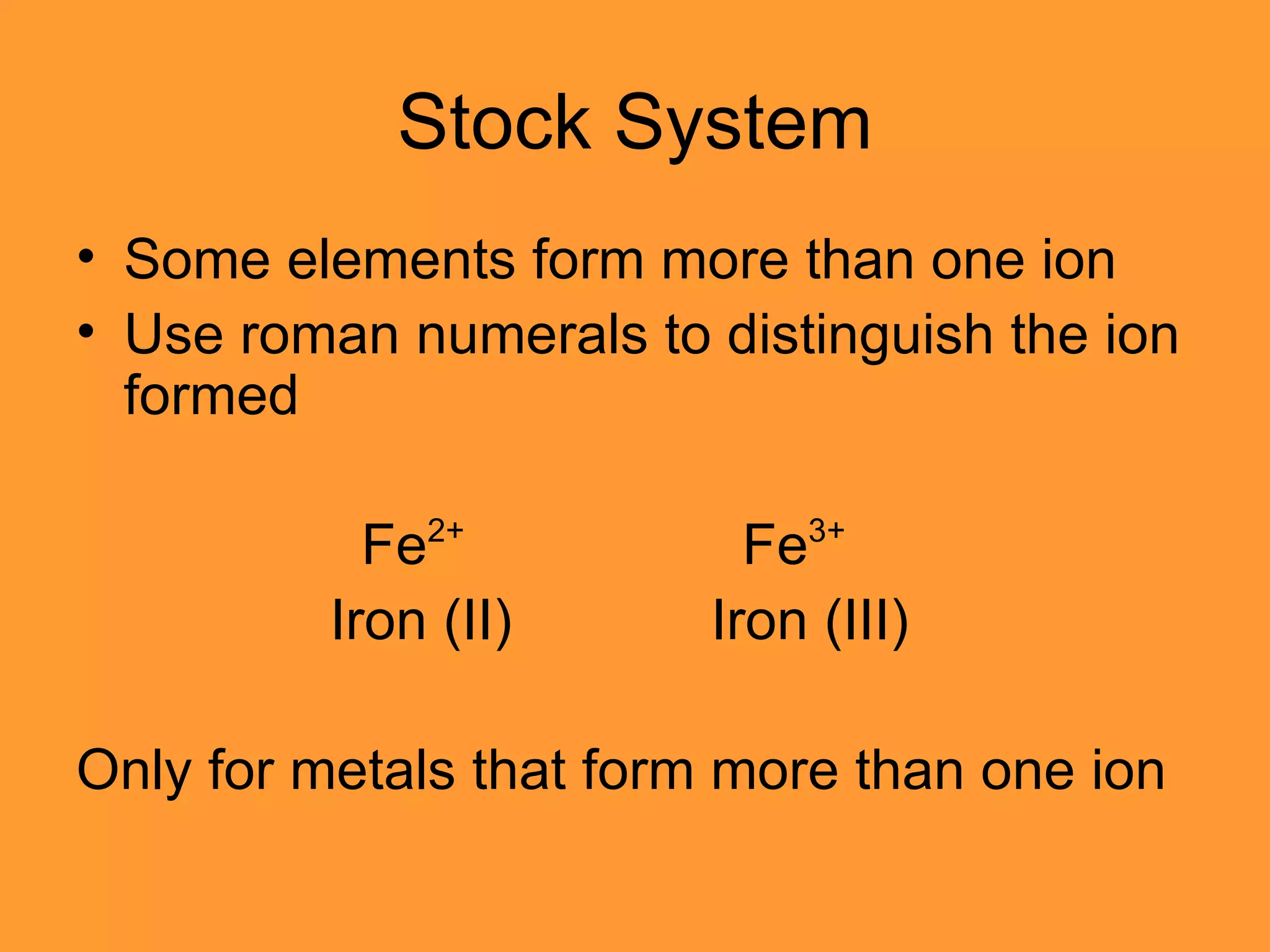 Chemical Names and Formulas | PPT