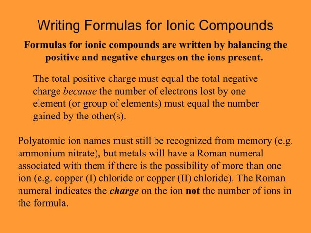 Chemical Names and Formulas | PPT