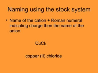 Chemical Names and Formulas | PPT