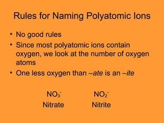 Chemical Names and Formulas | PPT