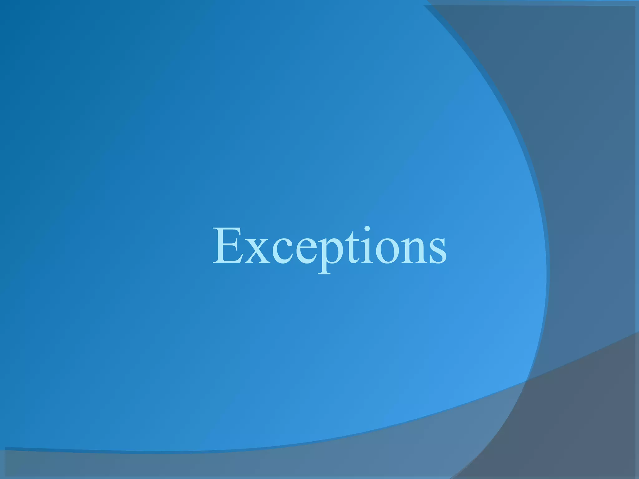 Exception Handling | PPT