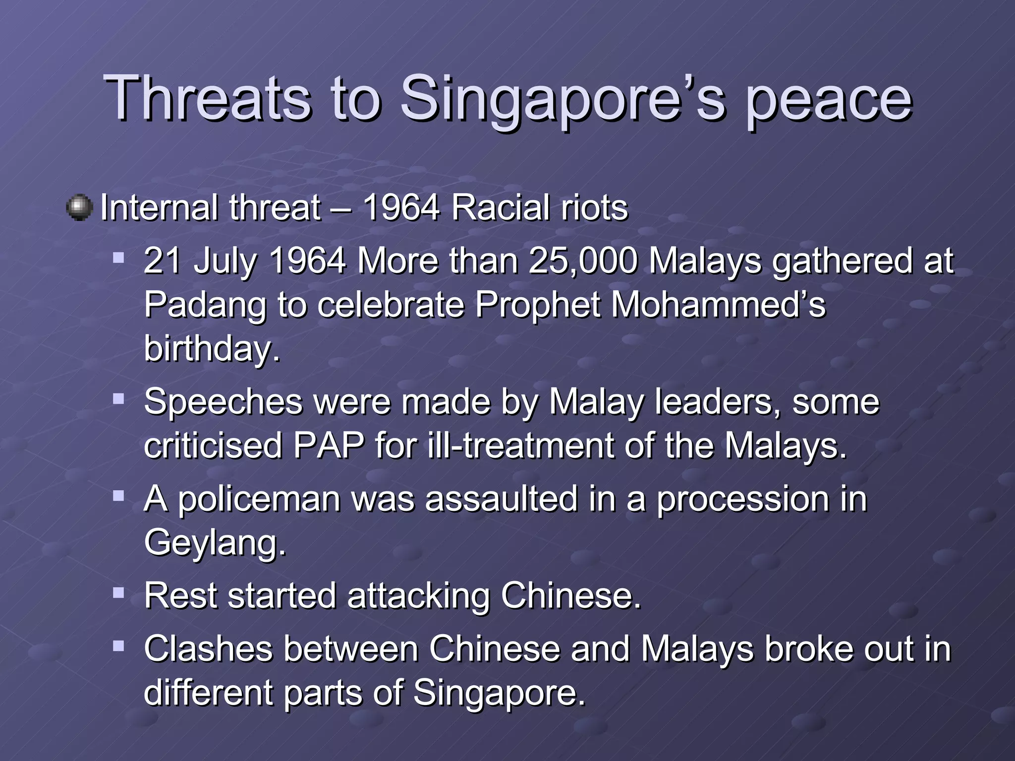 Chapter 9 - 1965 Singapore's Separation from Malaysia | PPT