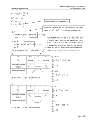 Chapter 9- Differentiation Add Maths Form 4 SPM | PDF