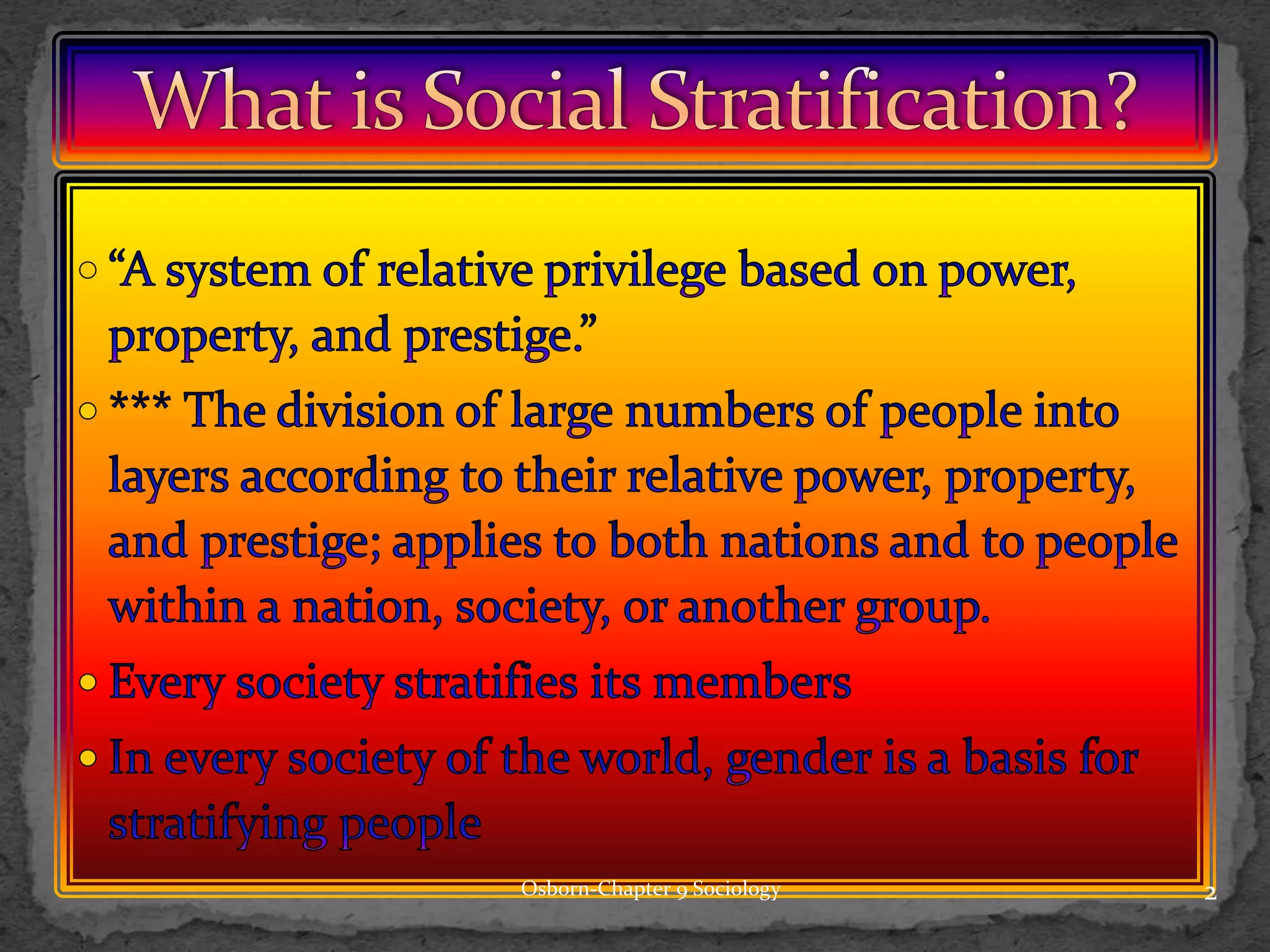 Chapter 9 Global Stratification | PPTX