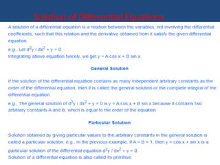 maths differnetia;l equation linear and nonlinbera types and other varieties | PPT