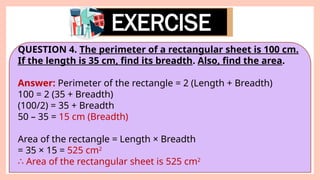 Maths ,Chapter - 9 Perimeter and Area.pptx