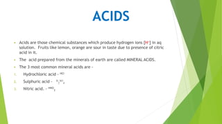 Chapter acids, bases and salts(class 10) | PPTX