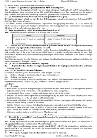 chapter--BIOLOGY XII PYQ (10) MCQS QUESTIONS | PDF