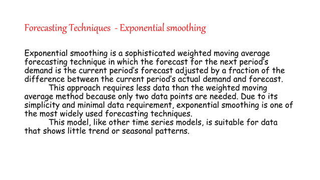 Chapter - FIVE - DEMAND FORECASTING.pptx | Stocks and Bonds | Personal Investing