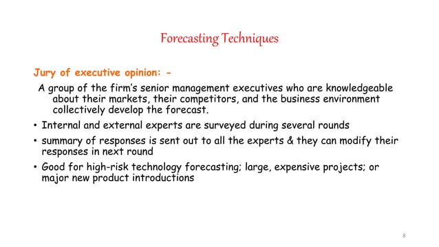 Chapter - FIVE - DEMAND FORECASTING.pptx | Stocks and Bonds | Personal Investing