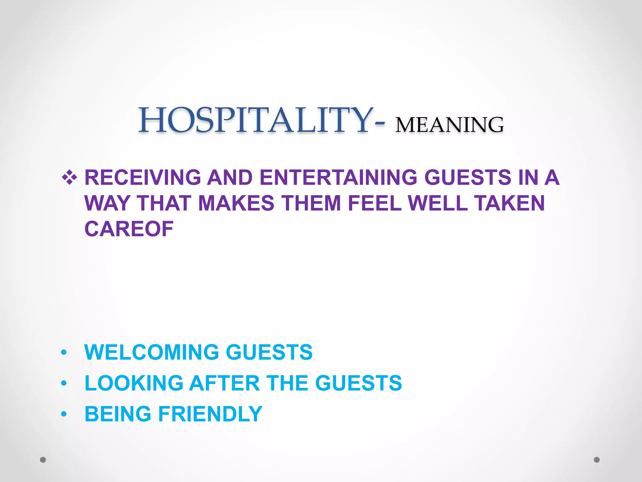 Chapter-I. INTRODUCTION TO TOURISM AND HOTEL MANAGEMENT | PPT