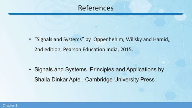 Chapter-I Classification of Signals and Systems.pptx | Physics | Science