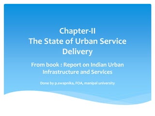 state of urban service delivery in inda | PPTX
