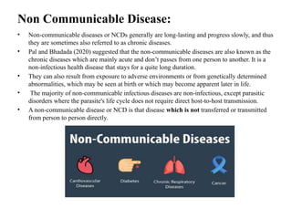 Communicable and Non Communicable Diseases | PPTX
