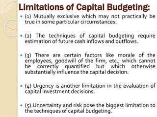Chapter iii capital budget | PPTX