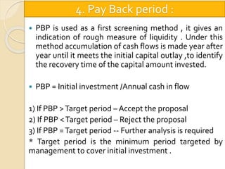 Chapter iii capital budget | PPTX
