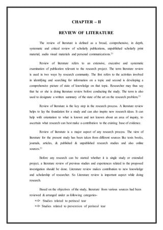 Chapter ii review literature | PDF