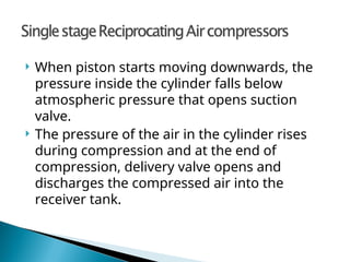 air compressor types methods, working principle and applications | PPT
