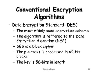 Conventional Encryption NS2 | PPT | Computing | Technology & Computing