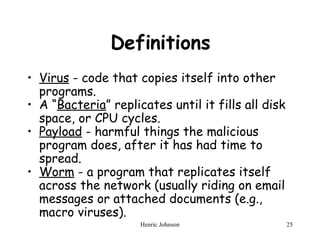 Intruders and Viruses in Network Security NS9 | PPT