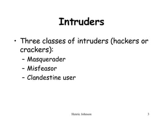 Intruders and Viruses in Network Security NS9 | PPT