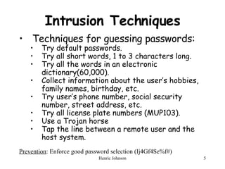 Intruders and Viruses in Network Security NS9 | PPT