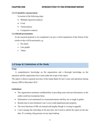 Chapter: 1,Internship report on General Banking activities of Janat ...