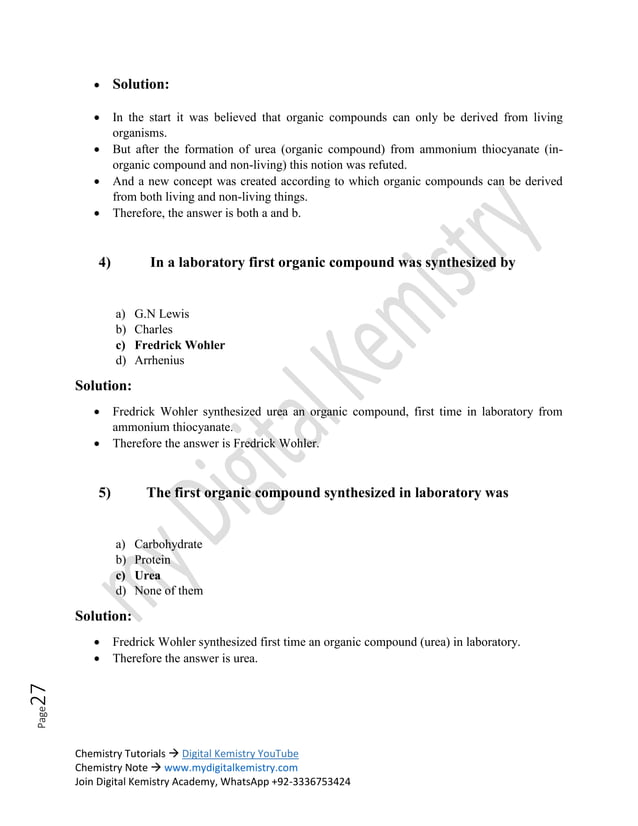 Chapter-Organic-Chemistry-class-10-mcqs.pdf | Chemistry | Science