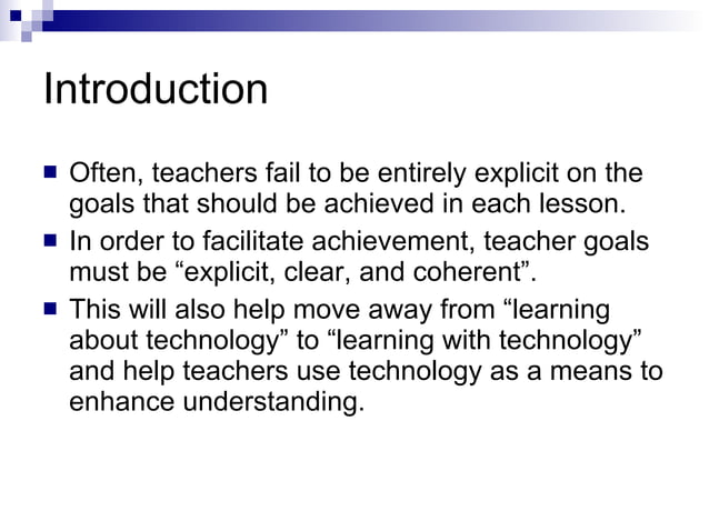 Teaching for Understanding: Understanding Goals | PPT