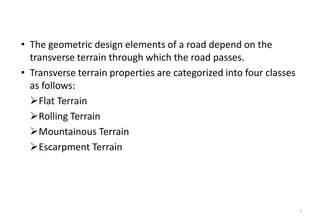 Geometric design of Highway Chapter-3-pptx | PPTX