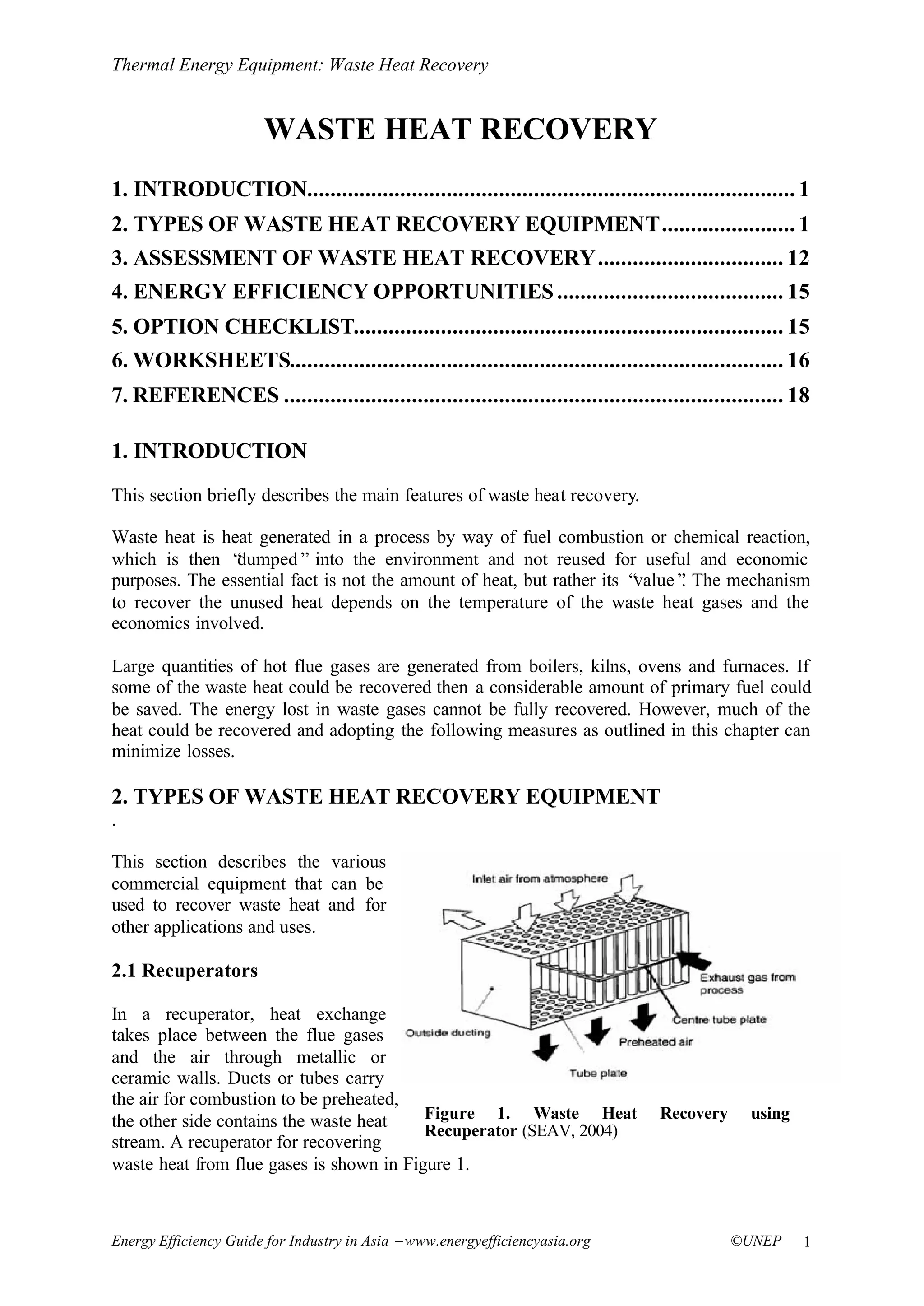 Chapter waste heat recovery p18 | PDF