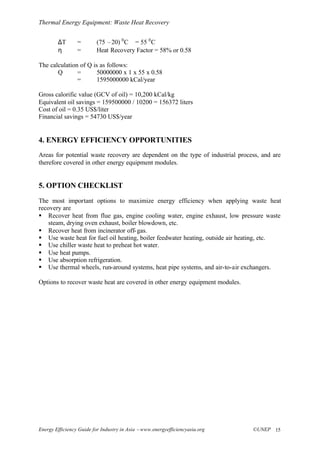 Chapter waste heat recovery p18 | PDF