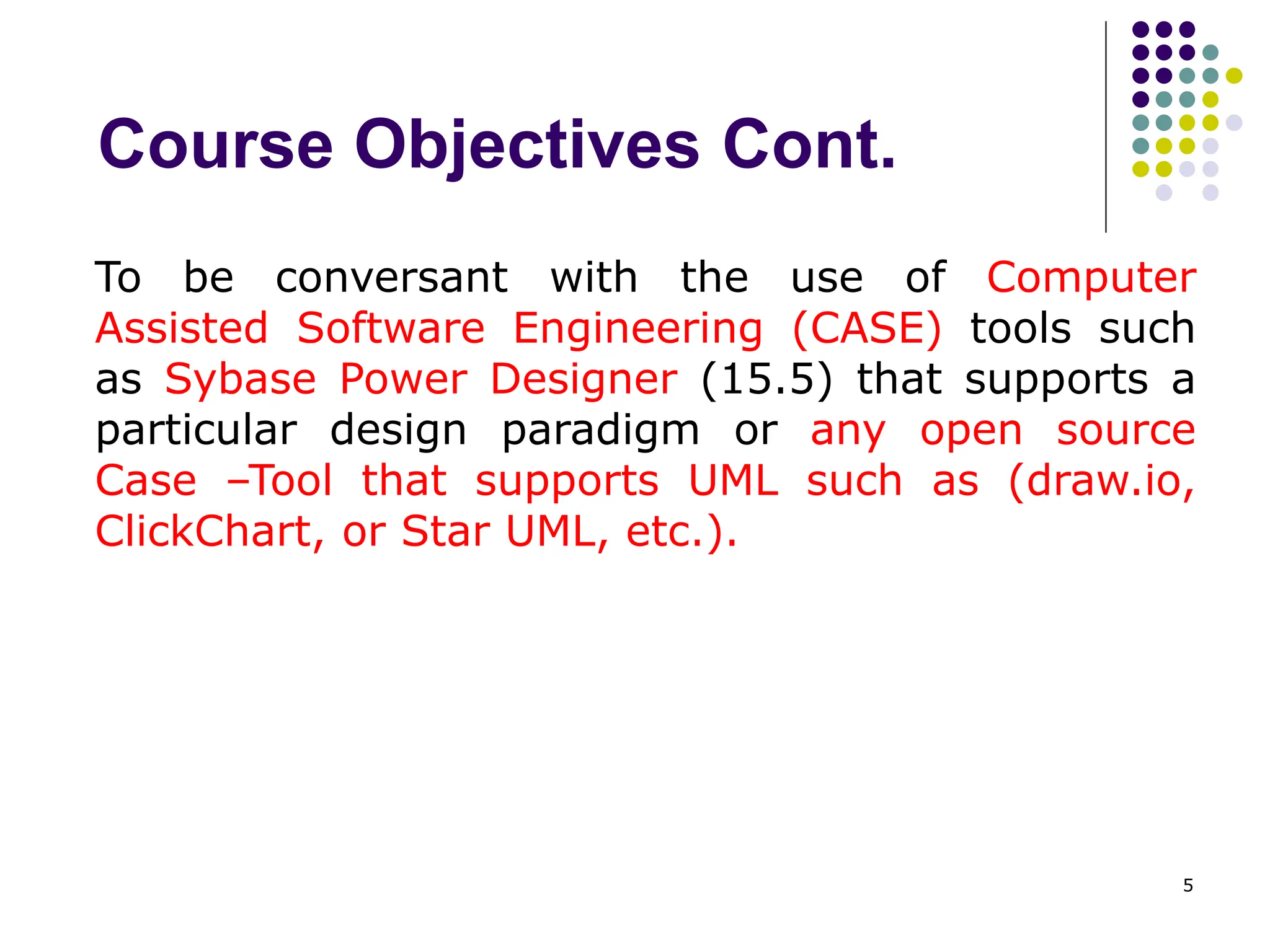 Course Outline System Analysis and Design | PPTX
