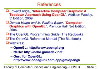 Chapter 00 - Computer Graphics using Open GL | PPT