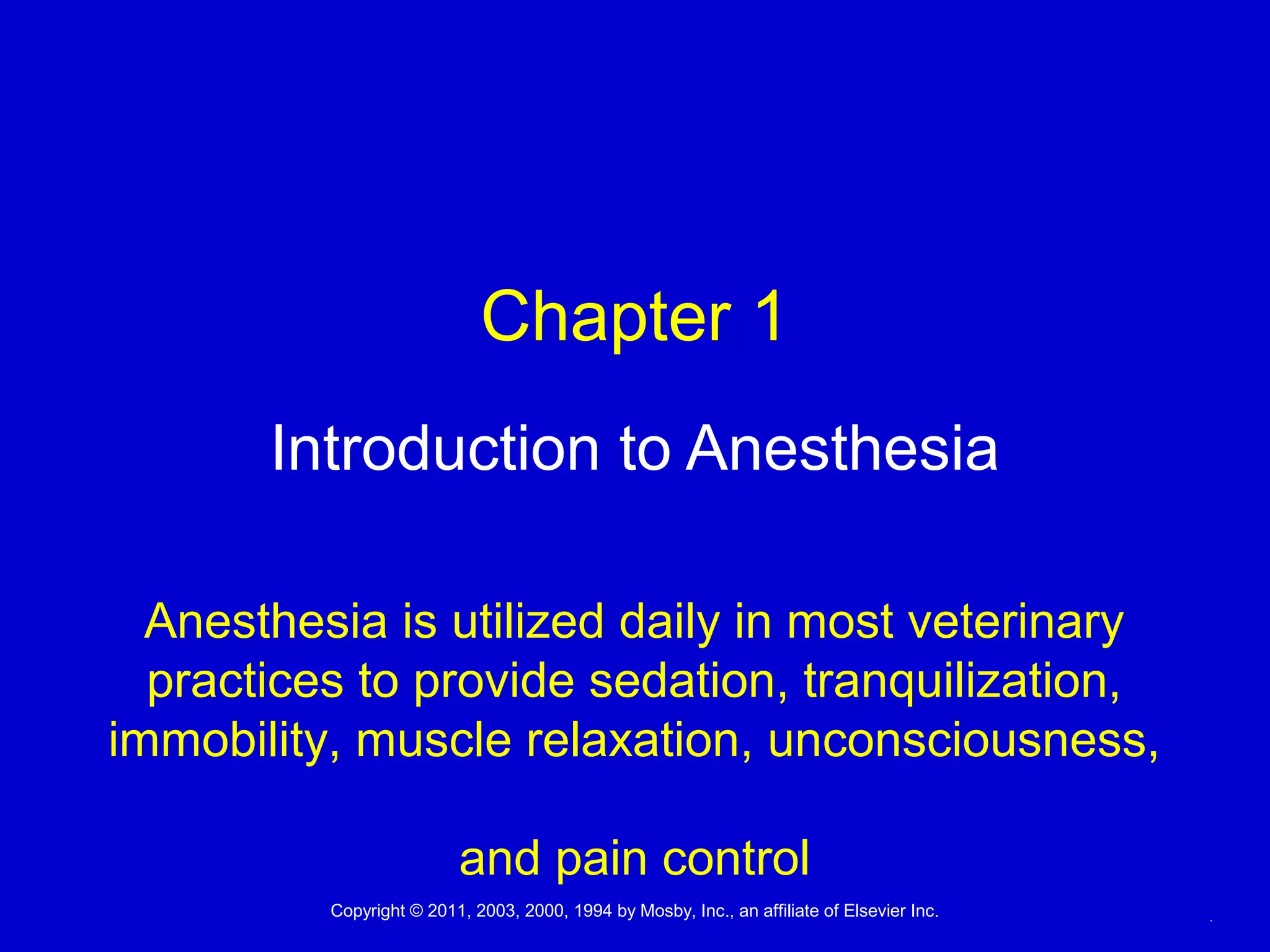 Introduction to Anesthesia | PPT | First Aid | Injuries