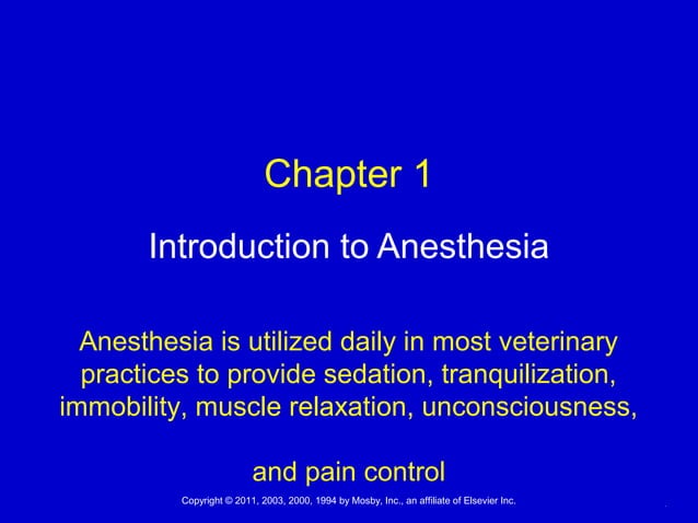 Introduction to Anesthesia | PPT | First Aid | Injuries