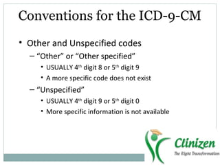 ICD-9-CM Format and Conventions | PPT