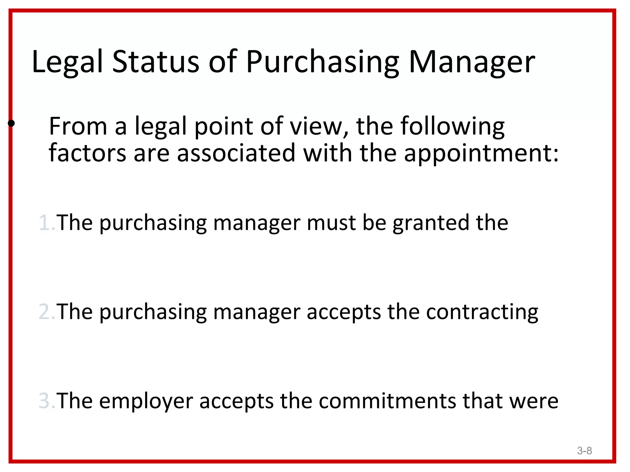 THE LEGAL ASPECT OF PURCHASING | PPT