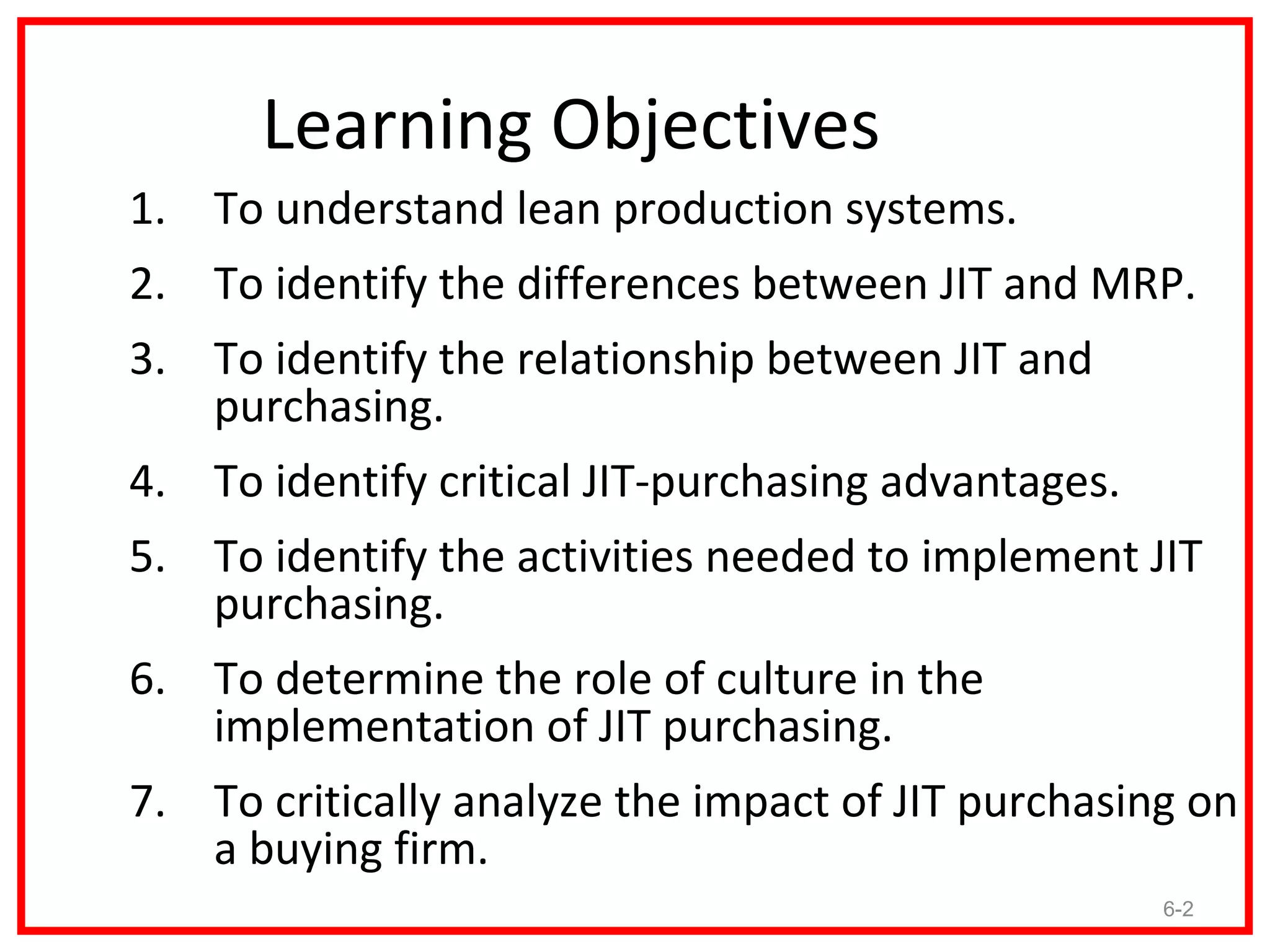 JUST- IN-TIME (LEAN) PURCHASING | PPT