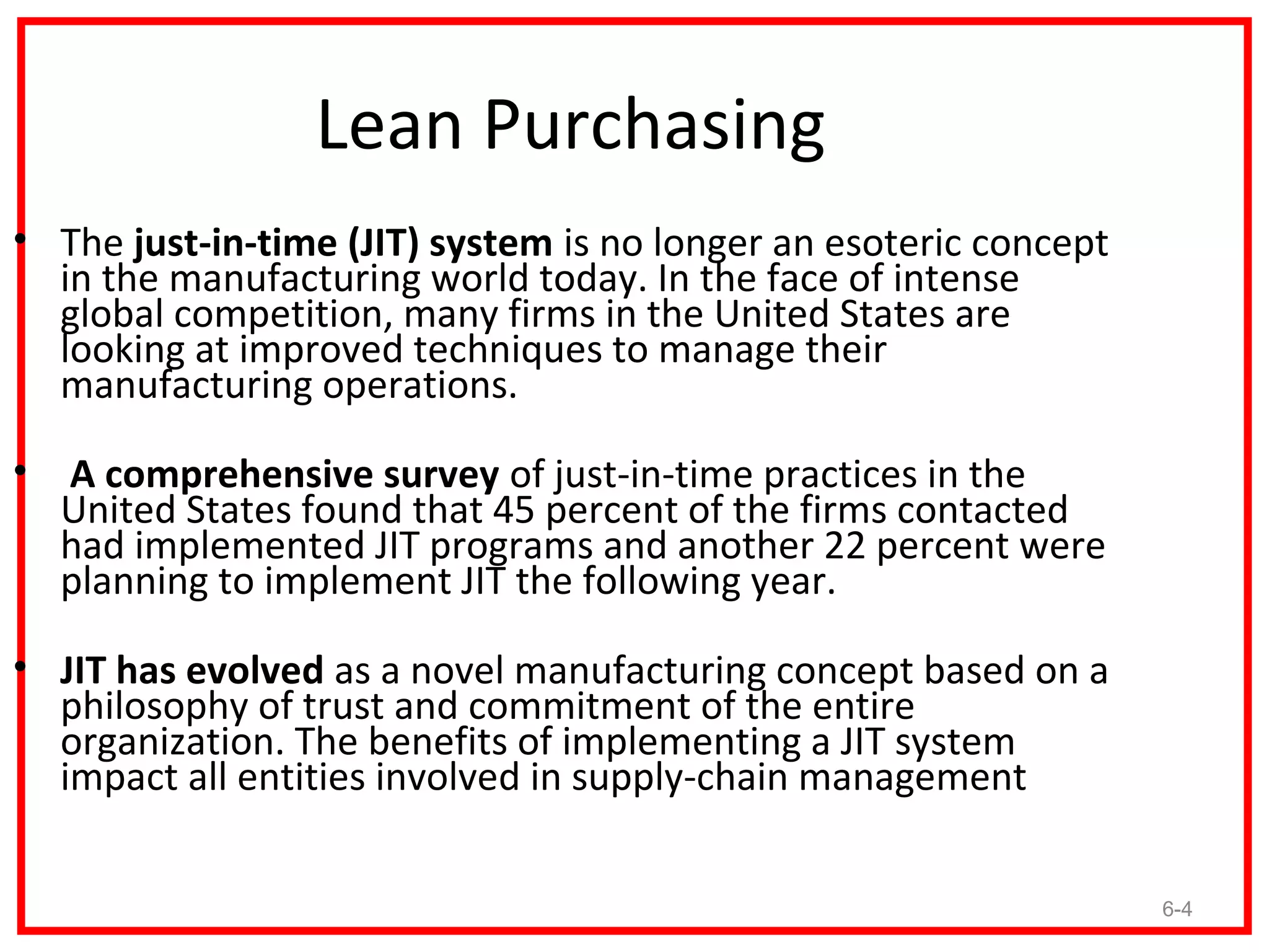 JUST- IN-TIME (LEAN) PURCHASING | PPT