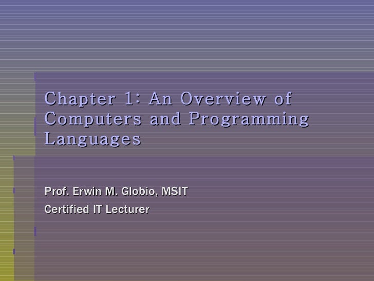 Overview Of Programming Languages