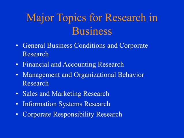 Chapter 1: The Role of Business Research | PPT | Business | Business ...