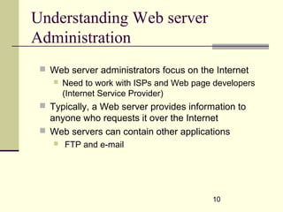 Web server administration | PPT