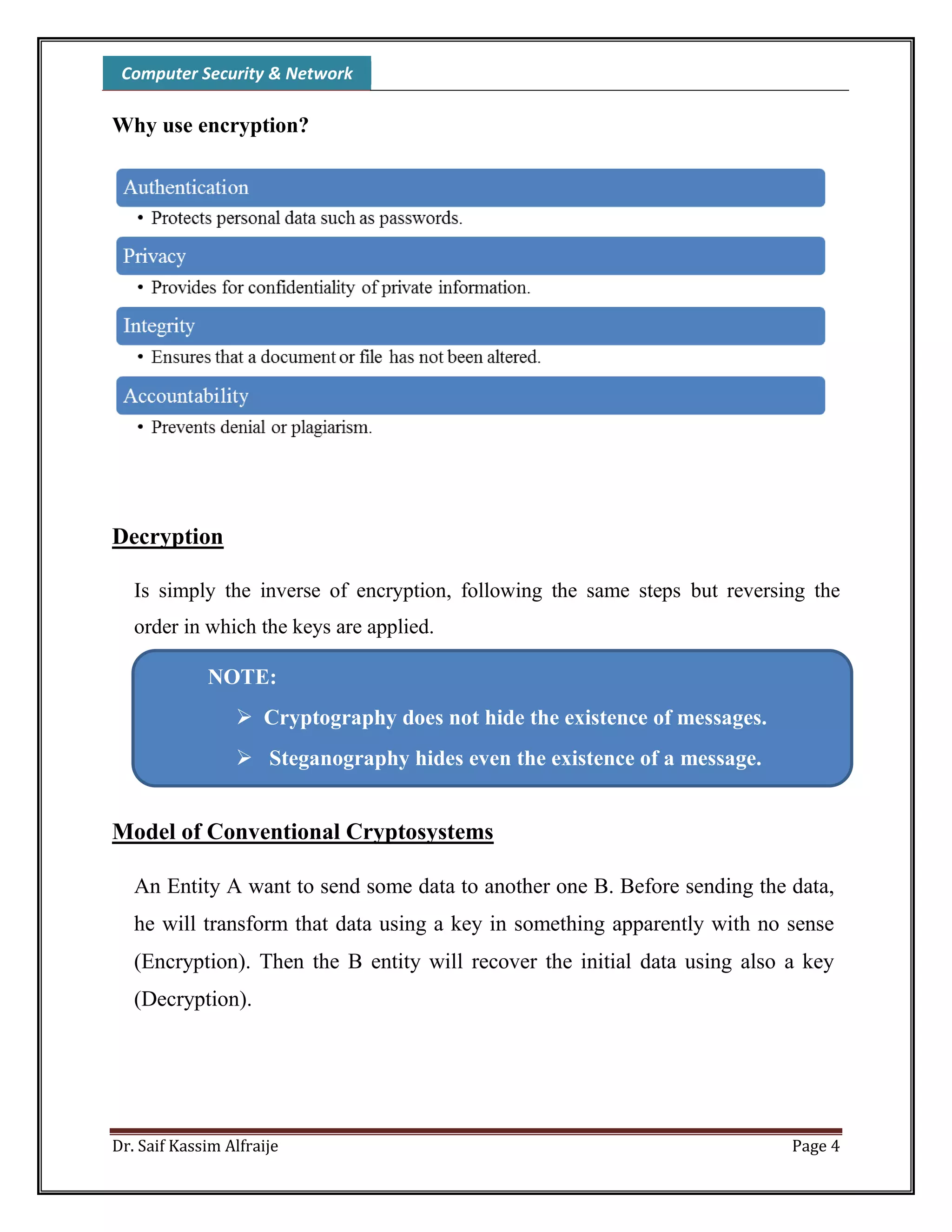 Computer Security (Cryptography) Ch01 | PDF