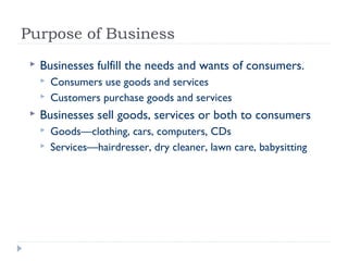 what is business parts of business | PPT