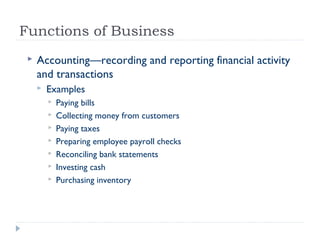 what is business parts of business | PPT