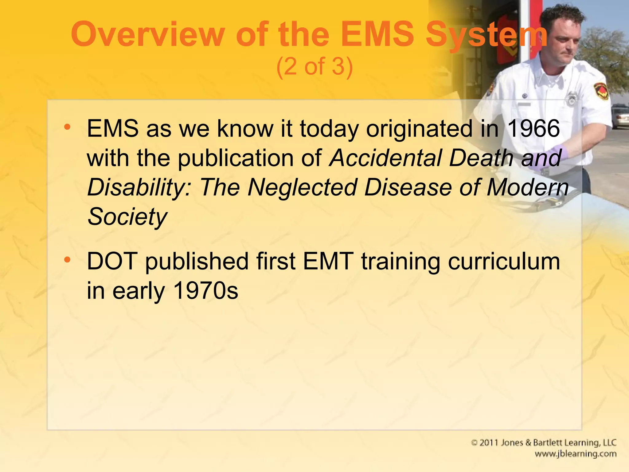 EMT Ch. 1 EMS SYSTEMS | PPT | First Aid | Injuries