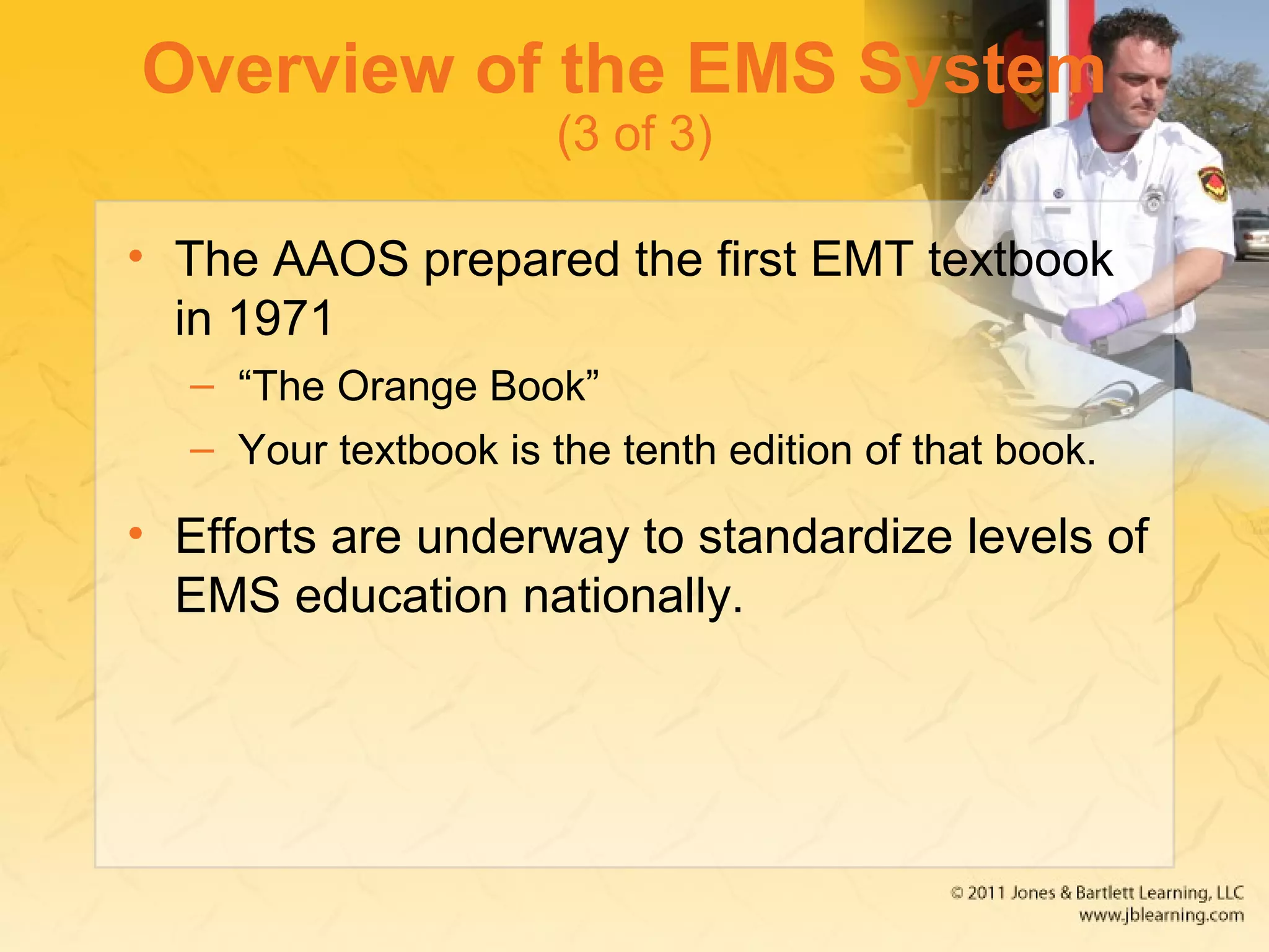 EMT Ch. 1 EMS SYSTEMS | PPT | First Aid | Injuries